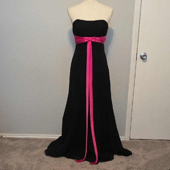Alfred Angelo | Dresses | Alfred Angelo Strapless Black And Pink Gown ...